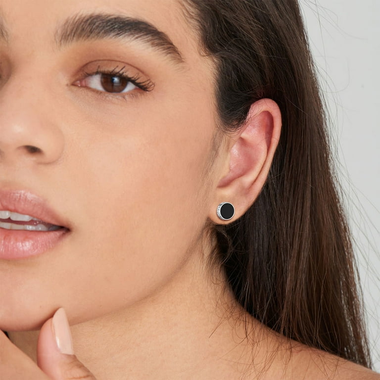 ChicSilver 925 Sterling Silver, Black Onyx Stud Earrings ChicSilver 925 Sterling Silver, Black Onyx Stud Earrings