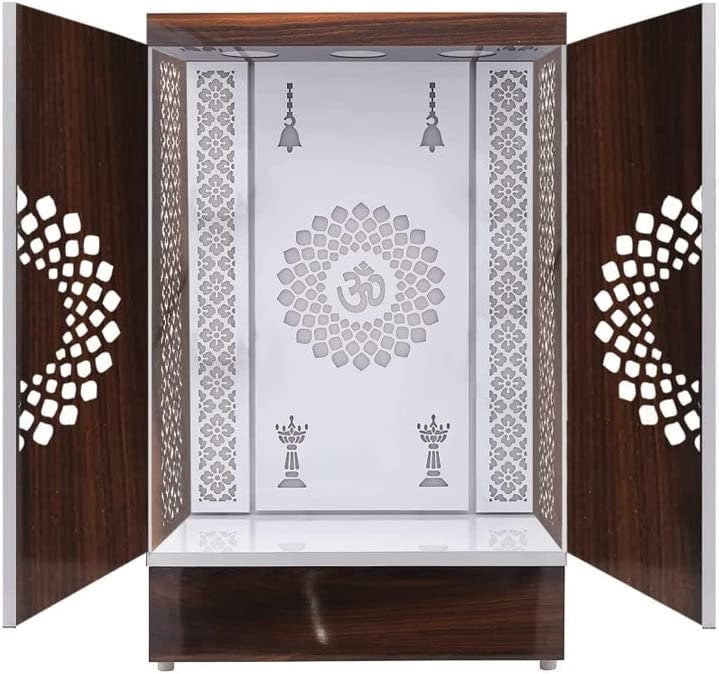 Customized Wooden Cabinet Desginer Mandir With LED / Mandir For Home ...