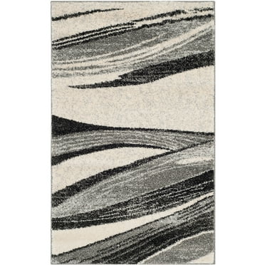 SAFAVIEH Adirondack Matilda Abstract Area Rug, Ivory/Grey, 2'6" x 4 ...