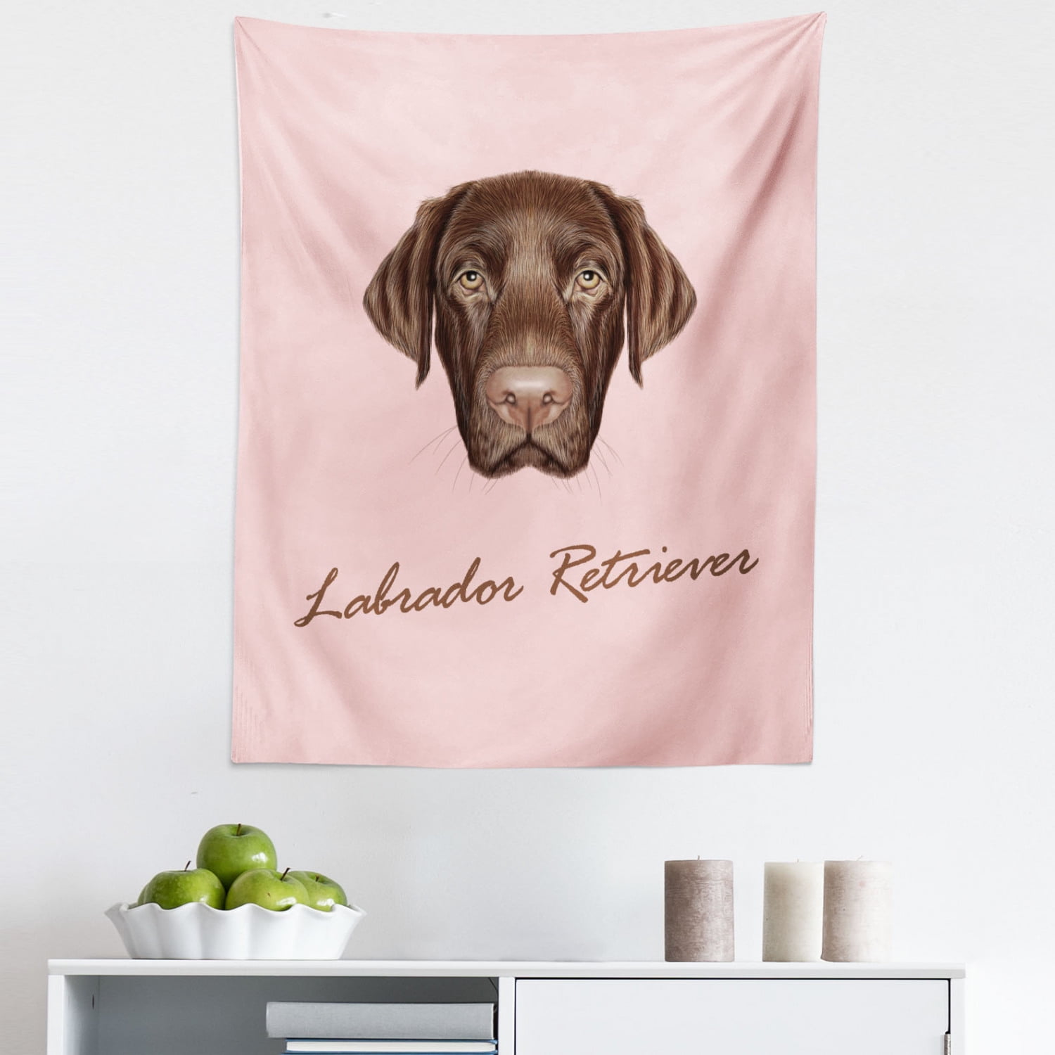 Labrador Tapestry, Modern Retriever Portrait with Grumpy Face Purebred ...