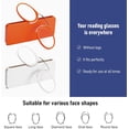 Mini Armless Reading Glasses Clip on Nose for Men Women 2 Pack Thin ...