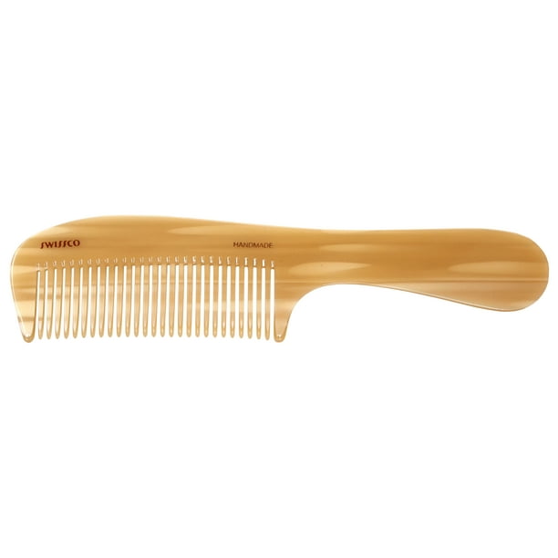 Swissco Medium Tooth Handle Comb, White Horn - Walmart.com