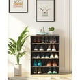 HAIOOU 5-Tier Stackable Wood Shoe Rack, Free Standing Shoe Storage ...