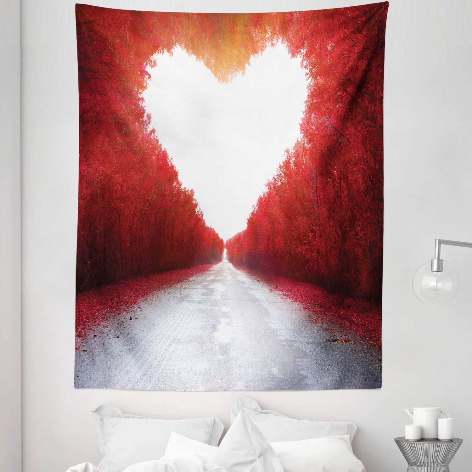 Love Tapestry, Road to Love Tunnel Autumn Trees Foliage Forest ...