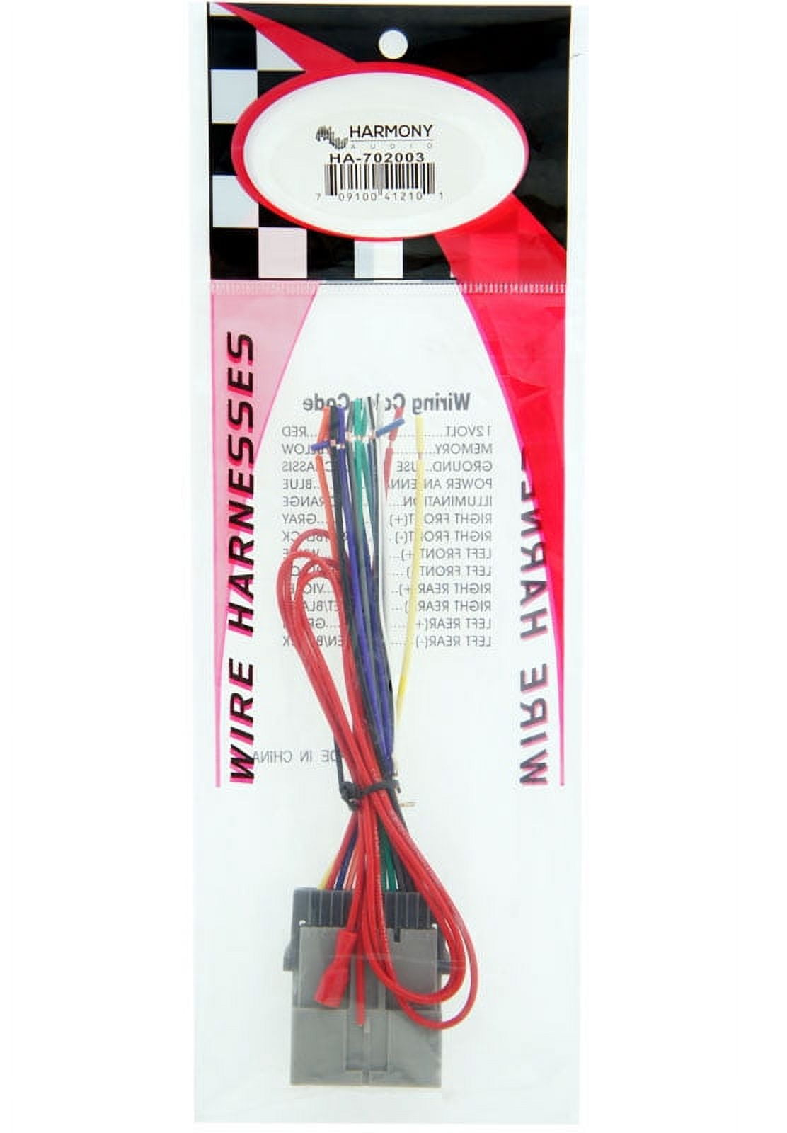 Car Stereo Wiring Harness Harmony Audio Compatible With 2002-2009 Chevy ...