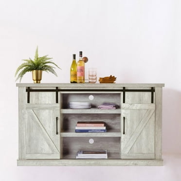 Saint Birch Finley Wood White TV Stand - Walmart.com