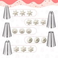 Piping Tips Set, Stainless Steel Frosting Tips Reusable Pastry Bag Cake ...