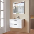31.5inch Modern Style Bathroom Cabinet, Double Drawer With Decor Line ...