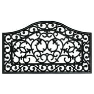 RugSmith Moulded Trellis Half-round Rubber Outdoor Doormat, 18" x 30 ...