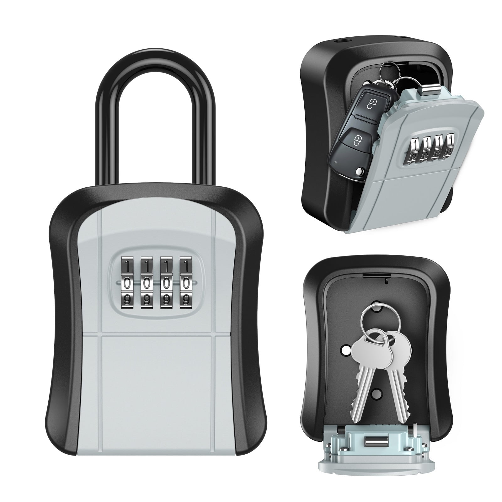 Key Lock Box, AMIR Key Box Outside Safe Box for Keys with Removable ...