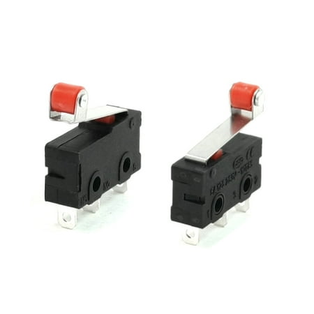 YXQ Limit Switch Hinge Lever SPDT 1NO 1NC Momentary,3 Terminal AC 250V 5A Mini Miniature Roller ...