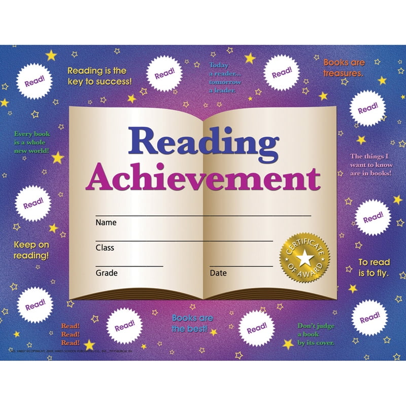 Reading Achievement Certificates and Reward Seals, 8.5" x 11", 30 ...
