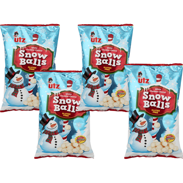 UTZ Snow Balls White Cheddar Cheese Balls 12 oz. Bag (4 Bags) - Walmart.com