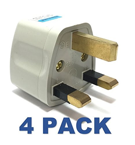 Seven Star Universal Travel Plug Adapters For UK, Ireland UAE Multi-packs (4 Pack, For UK ...