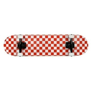 PRO Skateboard Complete Pre-Built CHECKER PATTERN 7.75 in Black/White ...