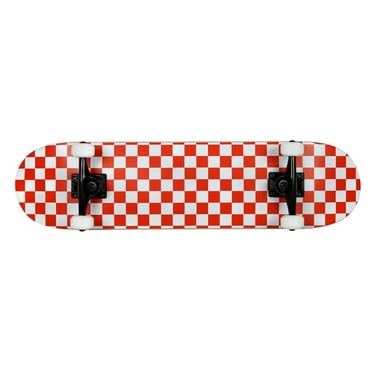 PRO Complete Pre-Built Skateboard, 7.75 in, Black/White Checker Pattern ...