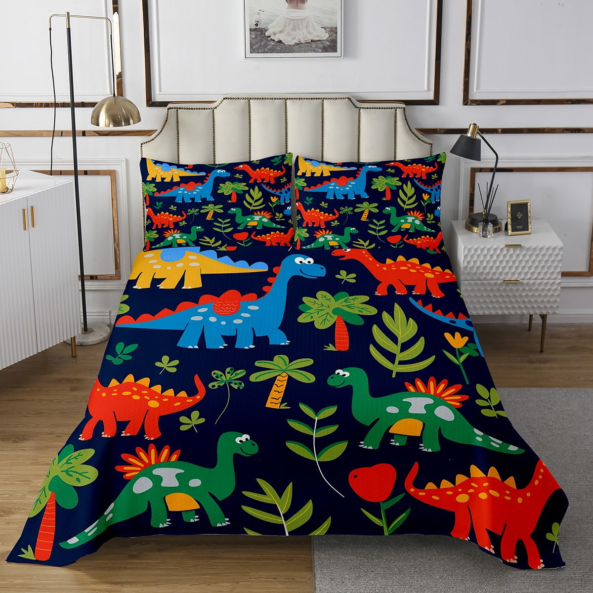 Click here for Erosebridal Cartoon Dino Bedspread Sets Twin Size... prices