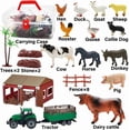 66Pcs Mini Farm Barn Playset, Plastic Farm Animal Figurines with Fence ...