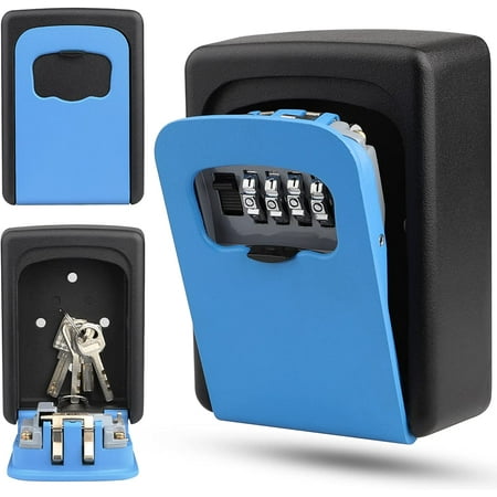 Wall Mounted Key Box with 4 Digit Code, Waterproof Key Safe ...
