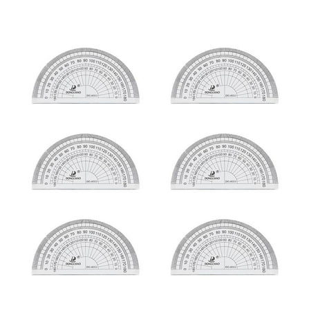 50pcs Clear Plastic Protractor Math Protractor 180 Degrees Protractor ...