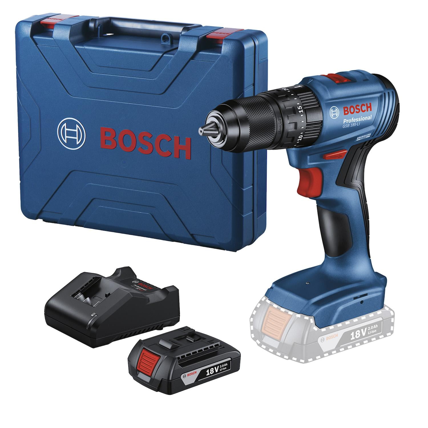 Taladro Atornillador Rotomartillo Inalámbrico 18v 1 Bateria BOSCH GSB ...