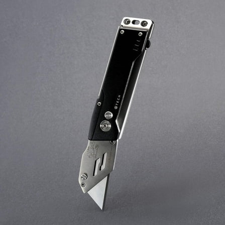 ToughBuilt Black Utility Knife, 6.5 in. Retractable Reloading, Blade ...