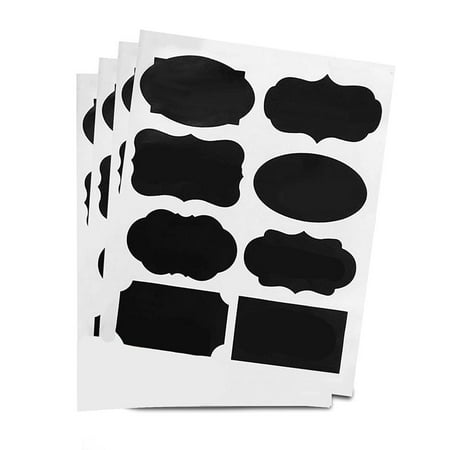 Xinxinyy Chalkboard Labels Set Waterproof Reusable Black Decorative ...