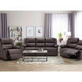 AECOJOY 3 Seat Leather Recliner Sofa with Massage Heated Function, Home ...