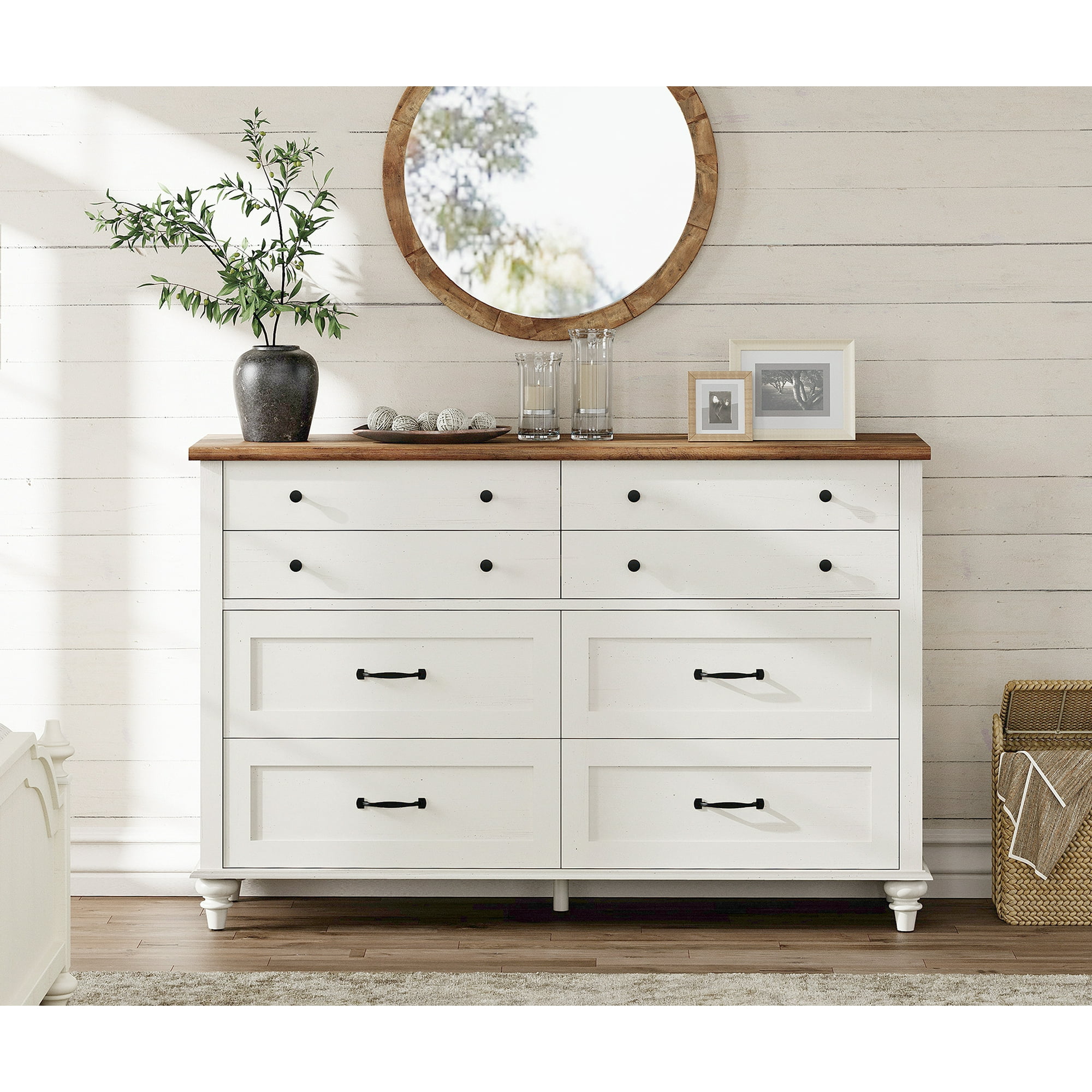 Click here for Wampat 8-Drawer Dresser - Mid-Century Modern Woode... prices