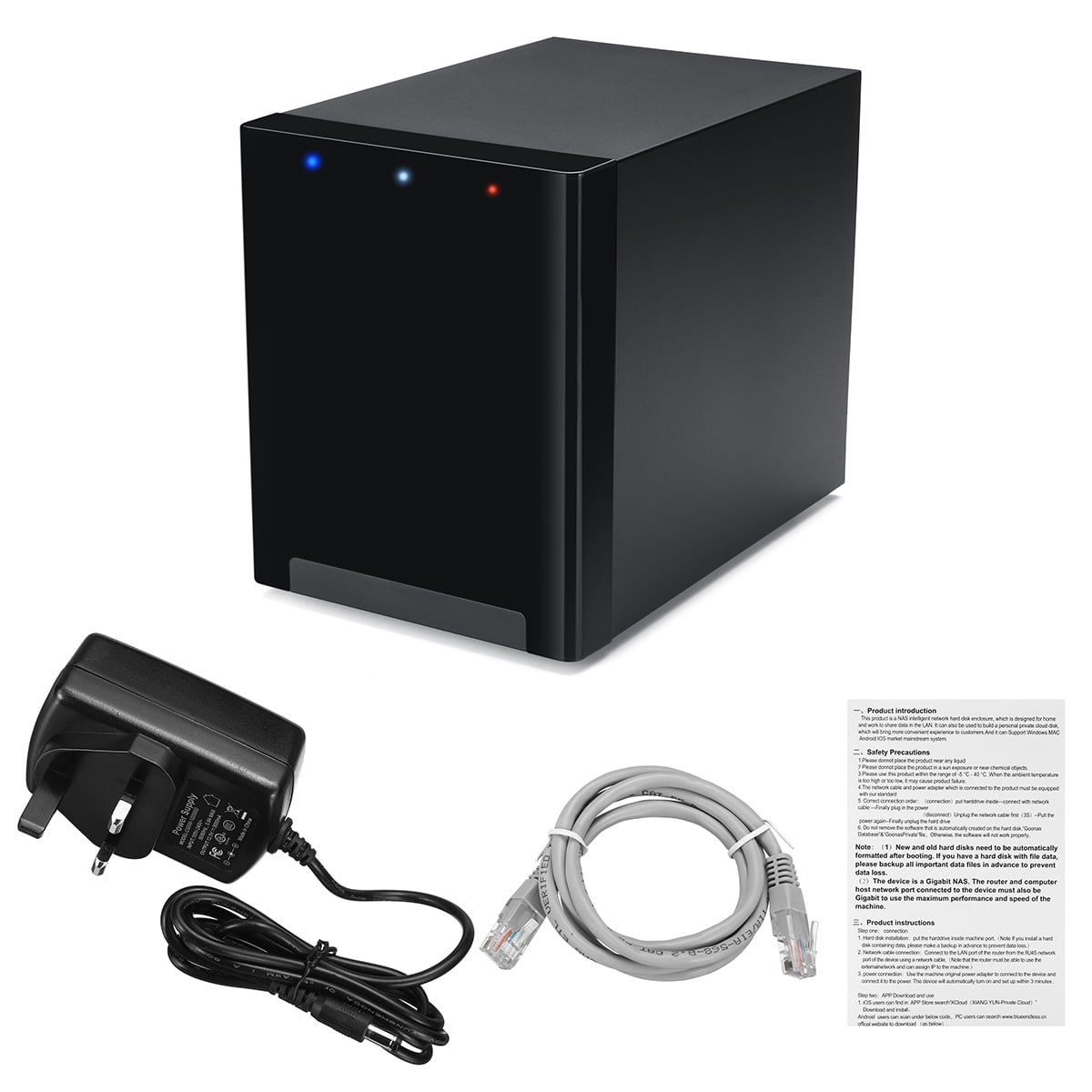 GIGA USB 3.0 to 3.5'' SATA 3.0 External NAS Enclosure HDD Hard Drive ...