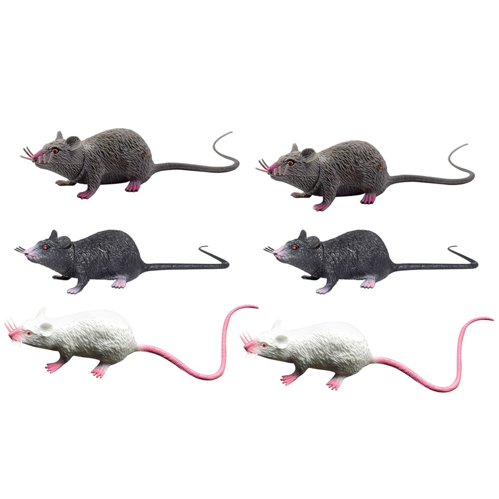 OUNONA Mouse Fake Prank Looking Mice Model Scary Dead Rubber Rats Small ...