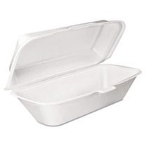 Dart Foam Removable Hinged Lid Container Hoagie Container White 500Ct ...