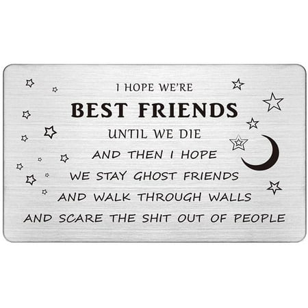Best Friends Wallet Card Insert, Funny Gifts for Friend, I Hope We're ...