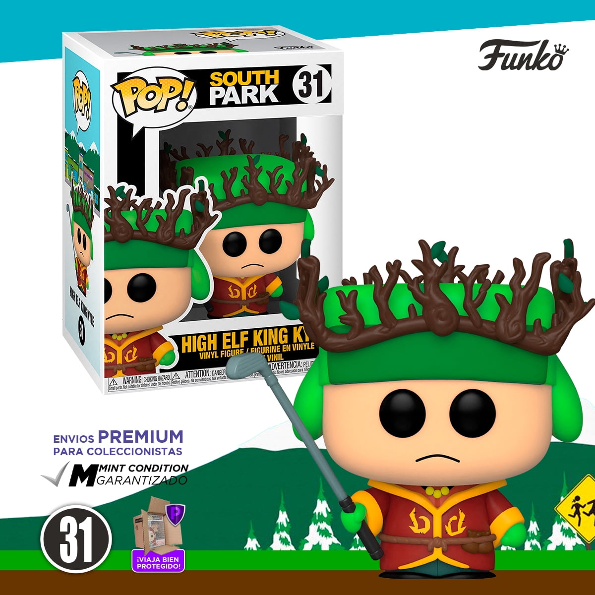 Funko Pop Kyle Rey Elfo #31 South Park Figura Original Funko High Elf ...