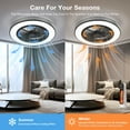 BLITZWILL 22 in Smart Ceiling Fan with Dimmable Light, 6 Speeds, Remote ...