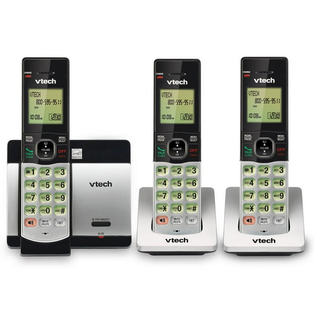VTech CS5119-3 DECT 6.0 Expandable Cordless Phone System with 3 ...