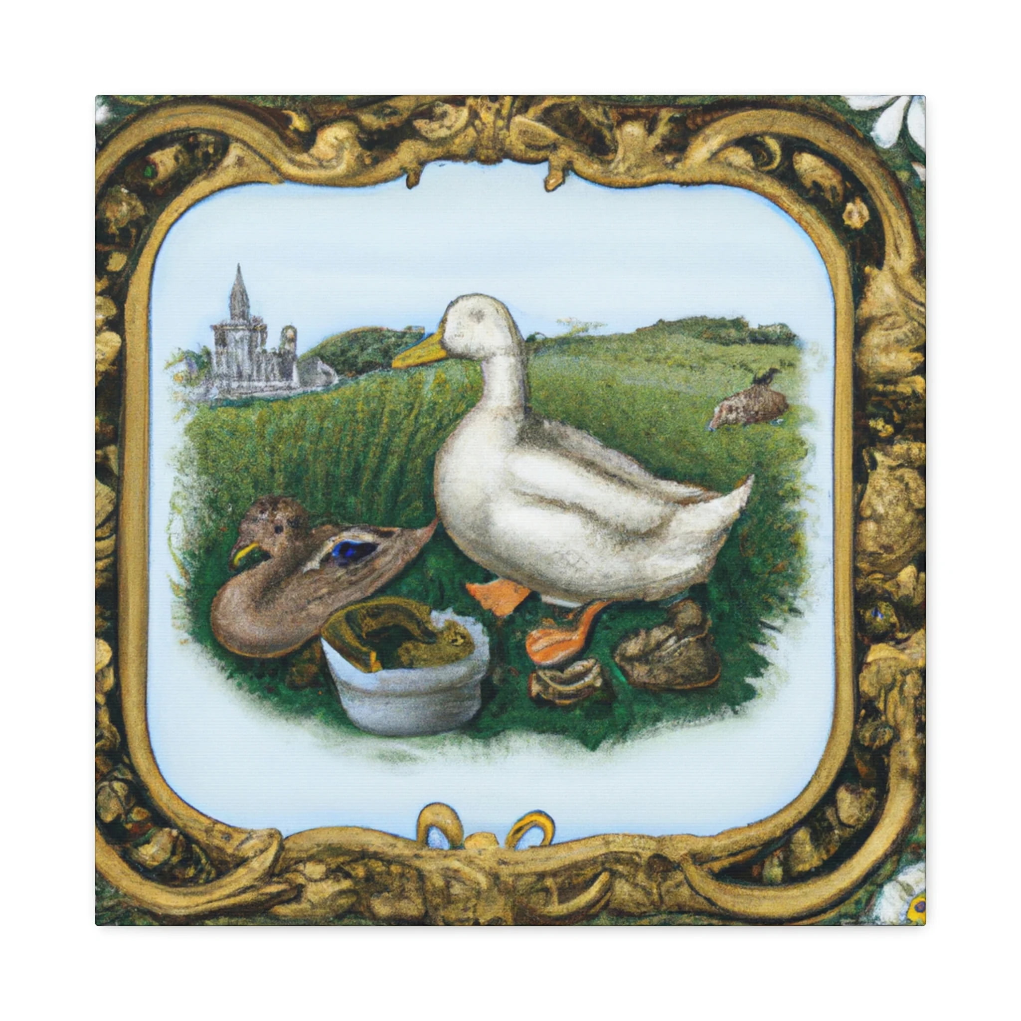 Duck in Gilded Splendor - Canvas - Walmart.com
