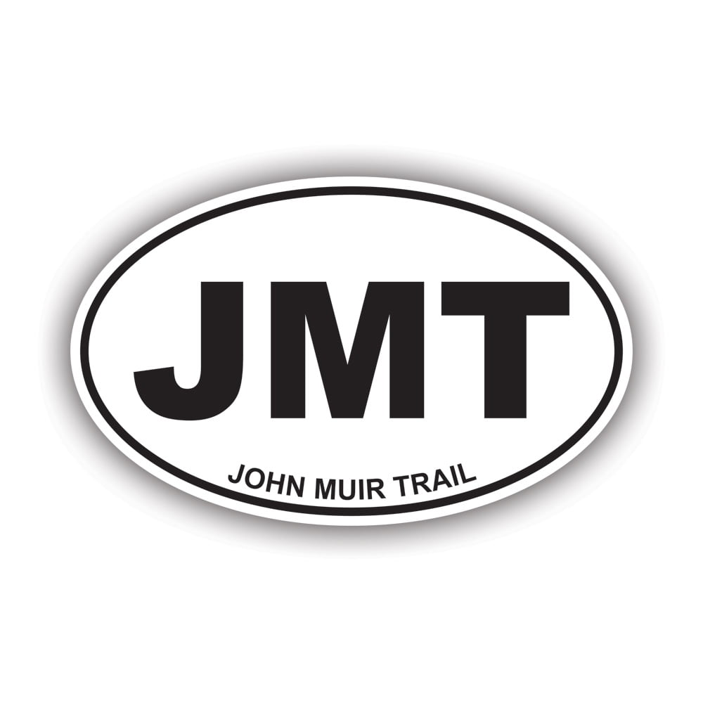 Oval JMT John Muir Trail Sticker Decal - Self Adhesive Vinyl ...