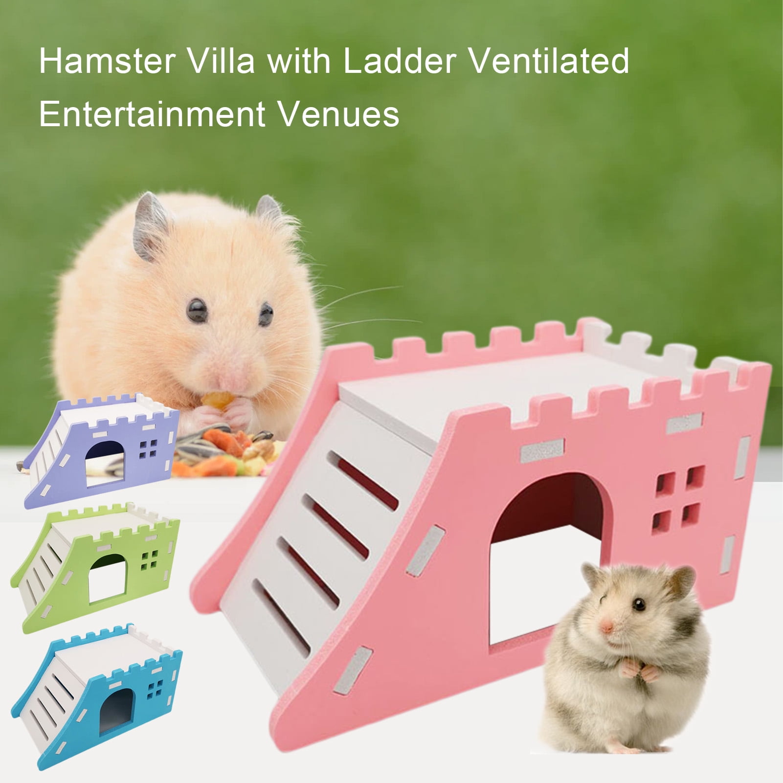 Anvazise Hamster Villa with Ladder Ventilated Entertainment Venues ...