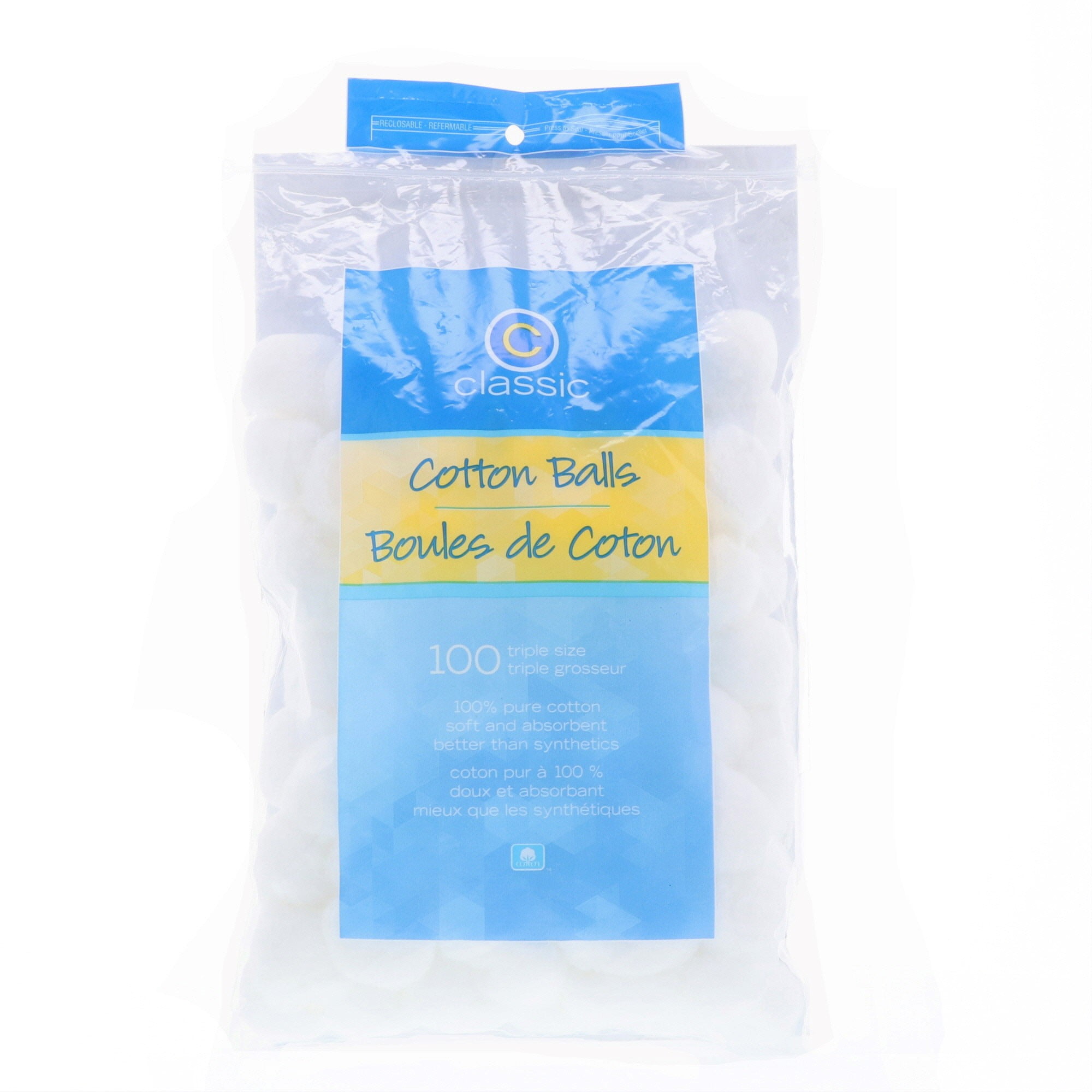 Classic Cotton Balls, Jumbo Size 100 Each - (Pack of 2) - Walmart.com