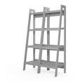 Ameriwood Home Hayes 4 Shelf Ladder Bookcase Bundle, Dove Gray ...