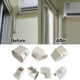 PVC Line Cover Split Central A/C Decorative Wall Entry Cap 90°Flat ...