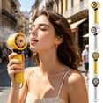 Multi Function Handheld Ice Fan Powerful Foldable Portable with LED ...