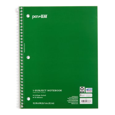 Pen+Gear Composition Book, Wide Ruled, 100 Sheets, 7.5"x9.75" - Walmart.com