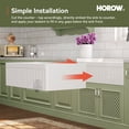 HOROW 33 in. Fireclay Double Bowl Farmhouse Apron Workstation Kitchen ...