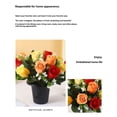 12 Heads Artificial Roses Flowers With Pot Realistic 12 Head Rose ...
