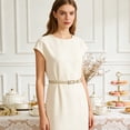 Aellinatey Fashionable Reptile Print Dress Belt 110cm Length Faux ...