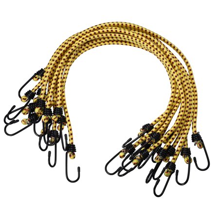 Unique Bargains 12pcs Motorcycle Bike Elastic Cords with Hooks 23.2 ...