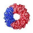 4th of July Patriotic Star Stripe Wreath,Independence Day American Flag ...