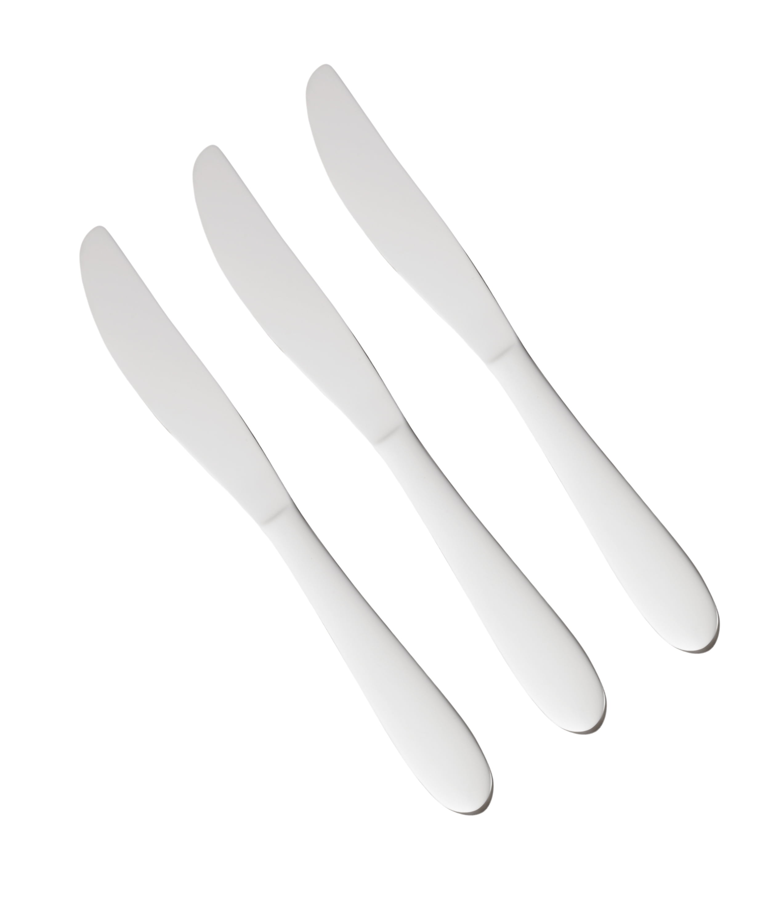 Mainstays Breck Stainless Steel Dinner Knife, 3 Piece Set, Silver ...